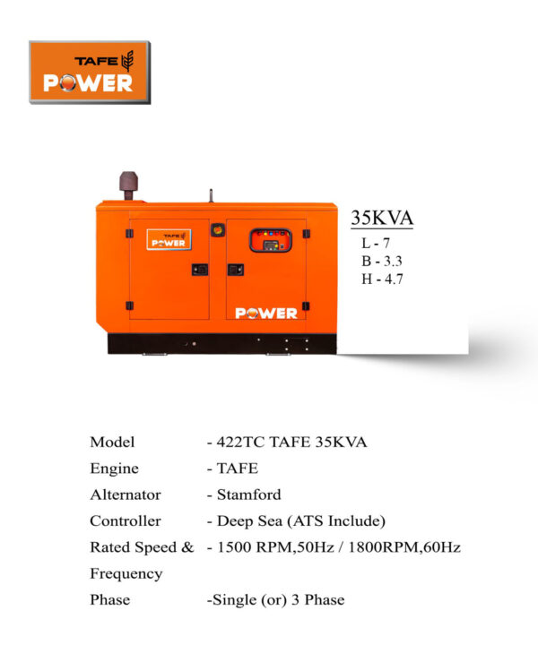 Tafe Power 35KVA SILENT TYPE POWER AMF PANEL (THREE PHASE) - Stanol Myanmar